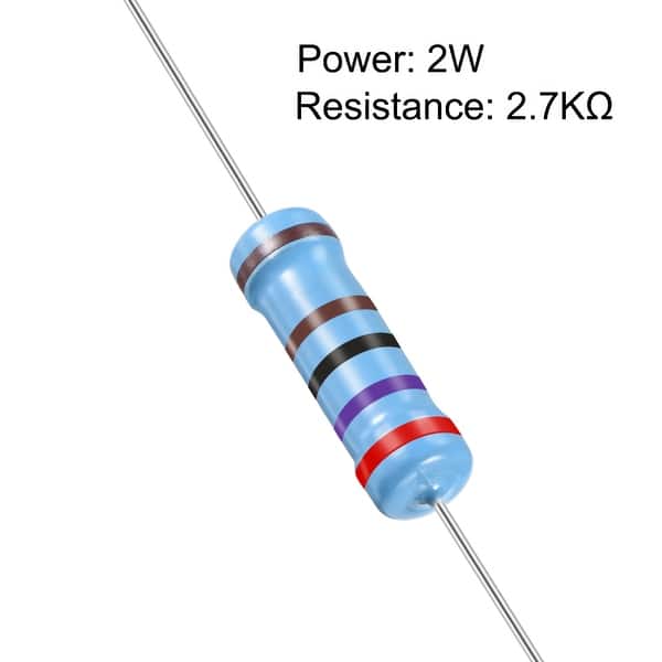 30pcs Metal Film Resistors 2.7K Ohm 2WTolerances 5 Color Bands - Red ...