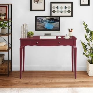 Topcraft Antique Wood Computer Desk with a Drawer, Red - Bed Bath ...