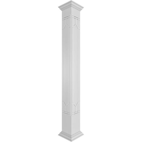 Craftsman Classic Square Non-Tapered Shaker Fretwork Column - Bed Bath ...