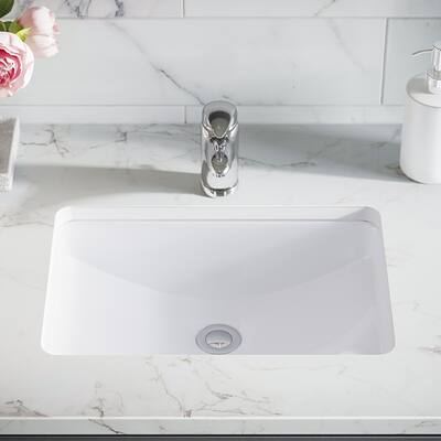 Porcelain Undermount Sink Ensemble with SinkLink and C Drain ...
