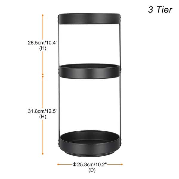 3 Tier Lazy Susan Organizer Rotating Spice Rack Turntable for Kitchen ...
