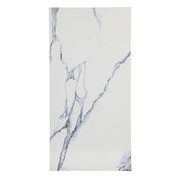 Industry Tile 12x24 Statuario Blue Polished Porcelain Tile (11.63 Sq ...