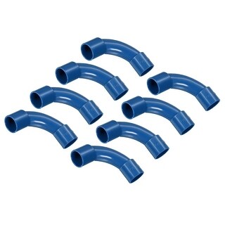 PVC Water Pipe Elbow Fitting 16mm ID 80mm Length Tube Adapter, Blue ...
