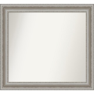 Choose Your Custom Size, 33-in side, Parlor Silver Framed Wall Mirror ...