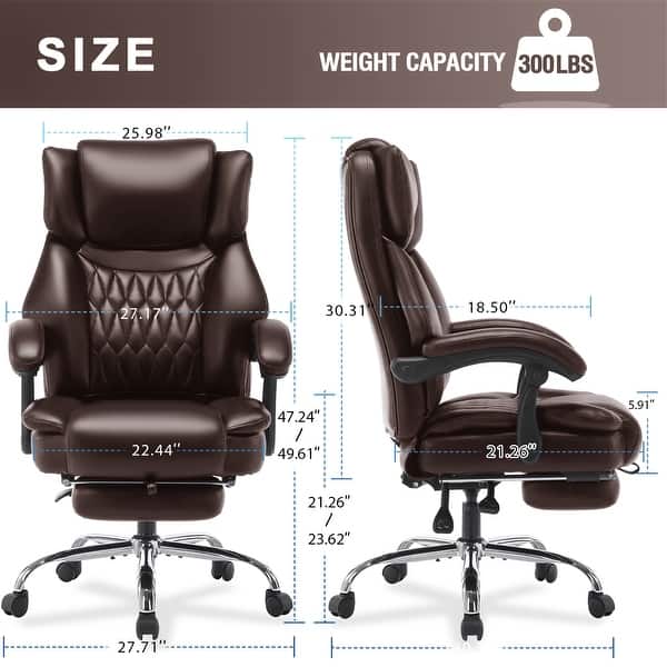 High Back Reclining Office Chair with Footrest - Bed Bath & Beyond ...