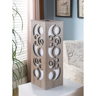 Q-Max Cuboidal Wooden Frame Table Lamp with Cut Out Details - Bed Bath ...