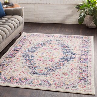 Kalene Distressed Vintage Area Rug (7'10" x 10'3") - 7' 10" x 10' 3 ...