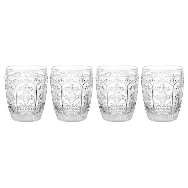Fitz and Floyd Set of 4 Trestle Double Old Fashioned Glasses Trestle ...