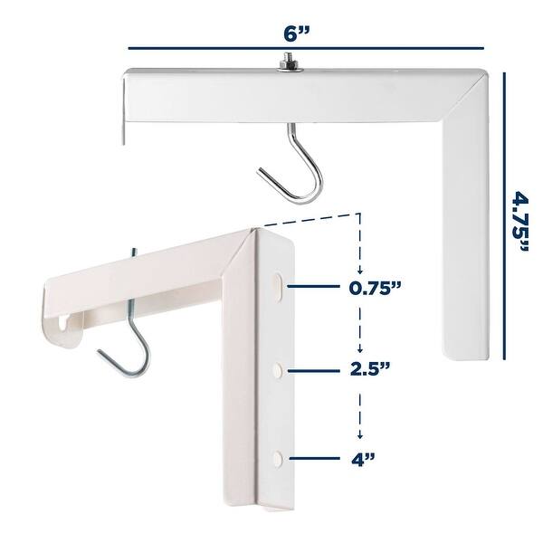 Mount-It! Projector Screen Wall Mount L-Brackets - Wall Hanging Bracket ...