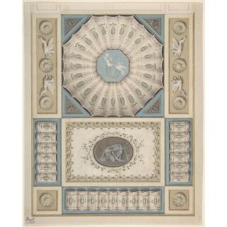 Design For Ceiling Decoration In Neoclassical Style Poster Print By ...