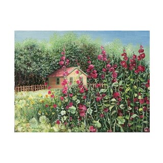 Kevin Dodds 'Sunlight on Hollyhocks' Canvas Art - Bed Bath & Beyond ...