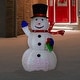 71" LED Lighted White Iridescent Twinkling Snowman Outdoor Christmas ...