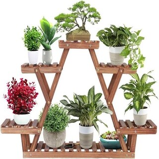 Wood Plant Stand Triangular Plant Shelf - Bed Bath & Beyond - 39869179