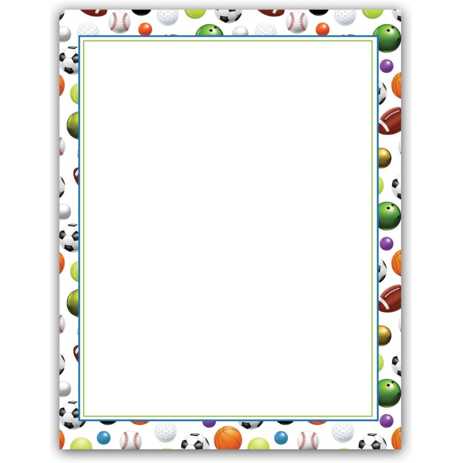 Colorful Border Stationery - 8.5 x 11-60 Letterhead Sheets - Border ... Colorful Border Stationery - 8.5 x 11-60 Letterhead Sheets - Border ...