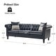 Faustina Traditional Button-tufted Leather Sofa with End Table and ...