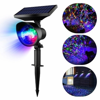 RGB Solar Christmas Projector Lights for Outdoor Xmas Decor - Black ...
