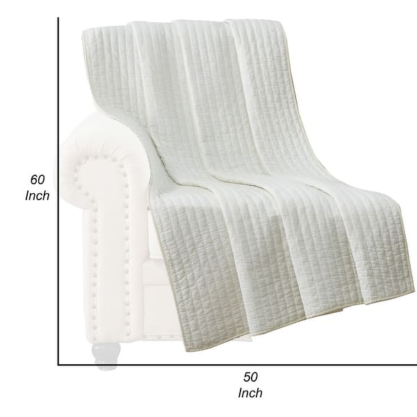 Xumi 50 x 60 Inch Quilted Throw Blanket, Channel Quilting, Antique ...