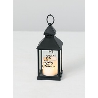 9.5" In Loving Memory Lantern with LED Pillar Candle - Bed Bath ...
