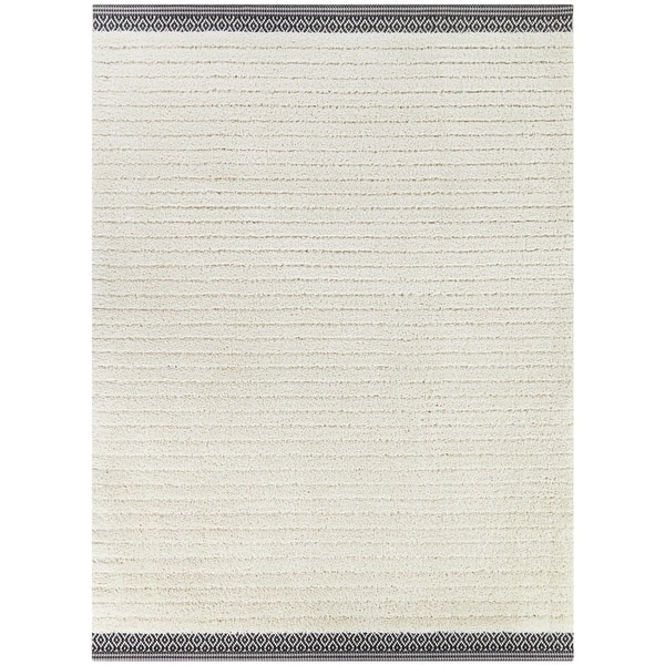 textured border rug