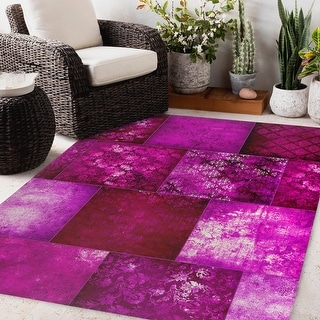 ECLECTIC BOHEMIAN PATCHWORK MAGENTA Outdoor Rug By Kavka Designs - Bed ...