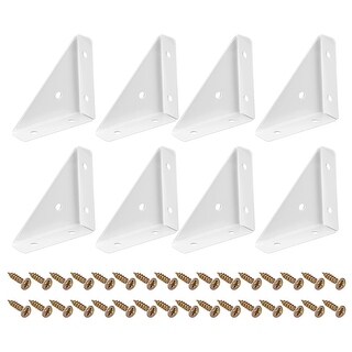 8Pcs Angle Corner Brackets 66x66mm Braces Joining Support with Screws ...