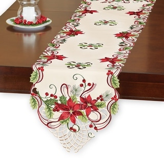 Pretty Poinsettia & Berries Table Linens - Bed Bath & Beyond - 36763368