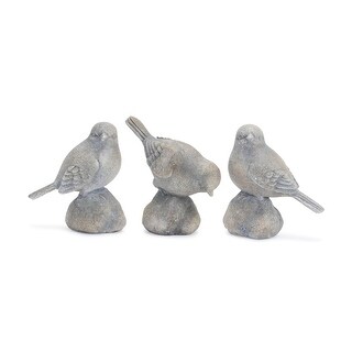 Perched Bird on Rock Figurine (Set of 6) - Bed Bath & Beyond - 40881232