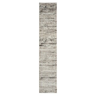 HomeRoots 2' X 10' Beige Abstract Distressed Runner Rug - 2'3" x 12 ...