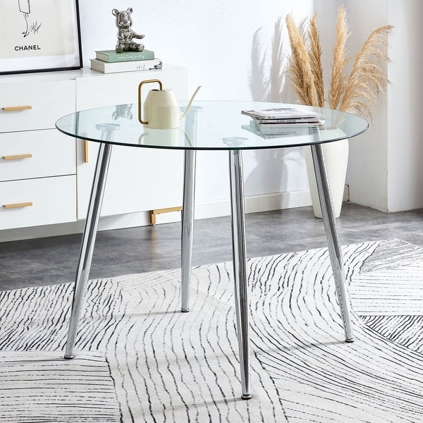 Dining table with silver legs store