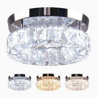 Led ceiling light chrome-multi-colored entryway light crystal ,steel ...