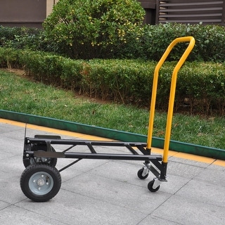 Dual Purpose Hand Truck,2-Wheel Dolly Cart and 4-Wheel Push Cart - Bed ...