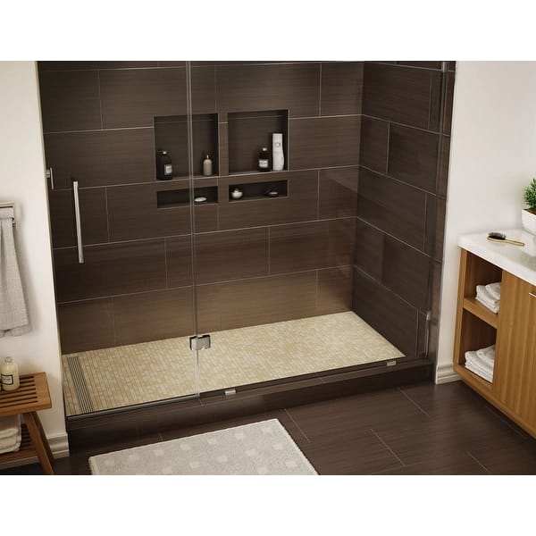Tile Redi RT4872L-PVC-SQPC 72" x 48" Alcove Tileable Shower Pan with ...