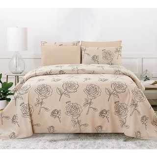 PREMIUS Scarlet Luxurious Wrinkle-Free Microfiber Sheet Set - Bed Bath ...