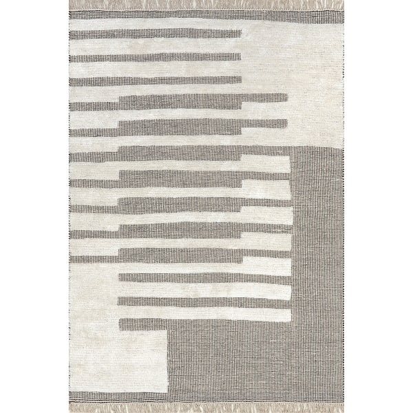 Hyperion Tasseled Cotton and Wool Area Rug - Bed Bath & Beyond - 40242242