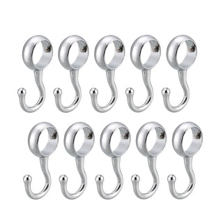 10pcs Wardrobe Bathroom 25mm Dia Tube Rod Handbag Clothes Coat Hooks ...