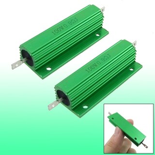 2 Pcs Green Aluminum Housed Wirewound Resistors 100W 0.8 Ohm - Bed Bath ...