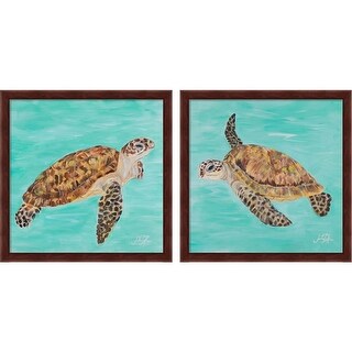 Julie DeRice 'Sea Turtle' Framed Art (Set of 2) - Bed Bath & Beyond ...