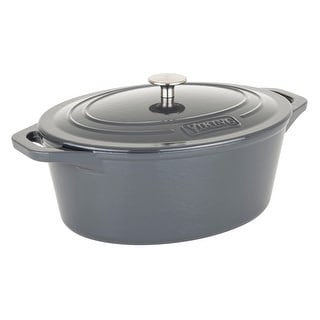 Viking Cast Iron 7-Quart Oval Roaster-Gray - Bed Bath & Beyond - 37169819
