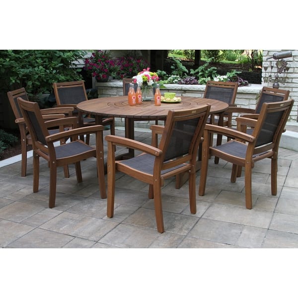 Eilaf 9 pc. Lazy Susan Set with Stacking Chairs - Bed Bath & Beyond ...