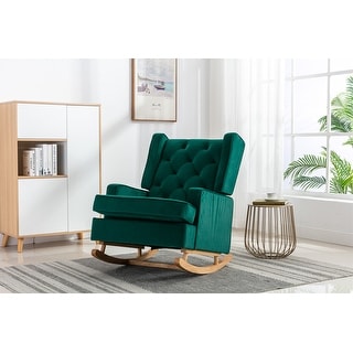 Contemporary Comfortable Rocking Chair, High Backrest & Cozy Armrest ...