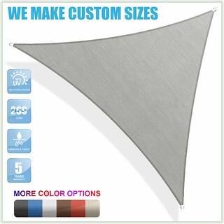 ColourTreeUSA Custom Size Grey Triangle Sun Shade Sail Canopy UV Block ...