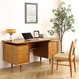 Oak Student Desks Simple and Elegant Oak Writing Desk Executive Desk ...