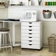 Adeptus Original Roll Cart, Solid Wood, 7 Drawer Gate Leg Roll Cart ...