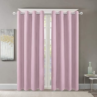 DCP Blackout Curtains Thermal Insulated Privacy Window Panel,Pink - Bed ...