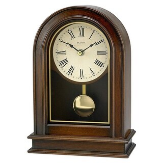 Bulova Clocks B7467 Hardwick Decorative Wooden Table Top Pendulum Clock ...