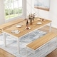 Dining Table for 6-8 Person, 78 inch Long Rectangular Kitchen Dining ...