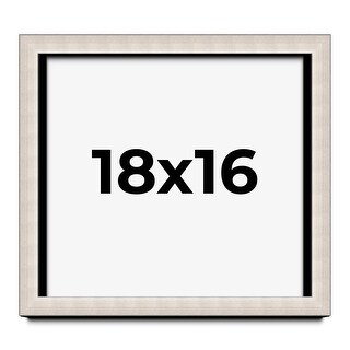 18x16 Shadow Box Frame Silver Real Wood Contemporary Shadowbox Display ...