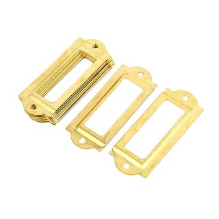Post Office File Drawer Label Tag Name Card Holder Bronze Tone 30pcs ...