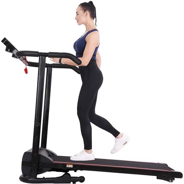 Folding Treadmill Electric Device Holder Shock Absorption Incline ...