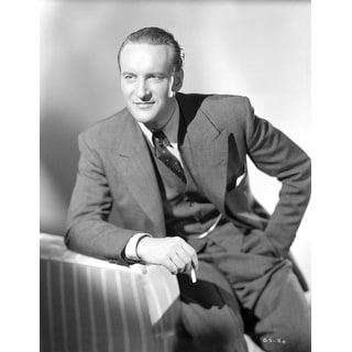 A Portrait Of George Sanders Smoking A Cigarette Photo Print - Bed Bath ...